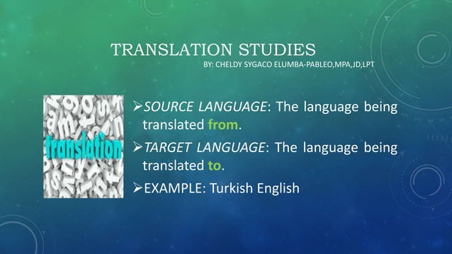 Translation studies | PPTX