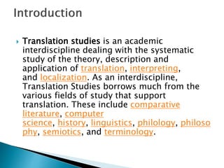 Translation studies aathman | PPT