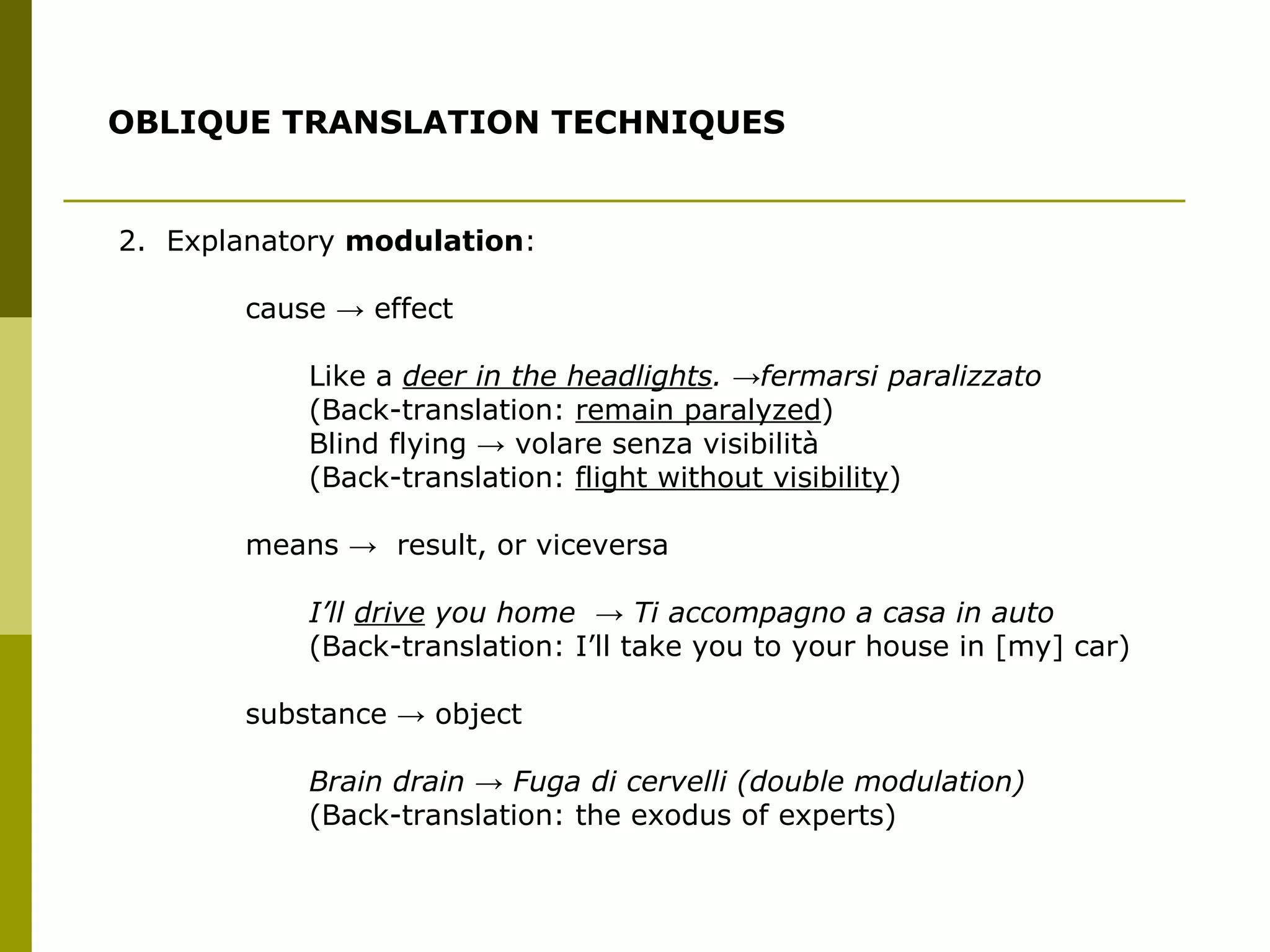 Translation techniques presentation | PPT