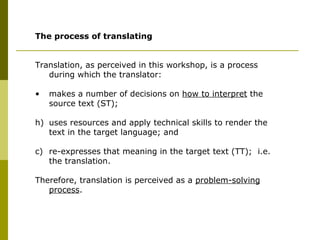 Translation techniques presentation | PPT