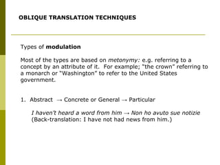 Translation techniques presentation | PPT