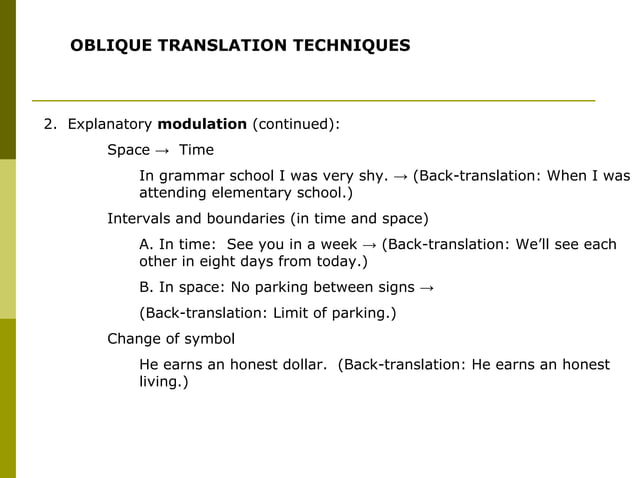 Translation techniques presentation | PPT