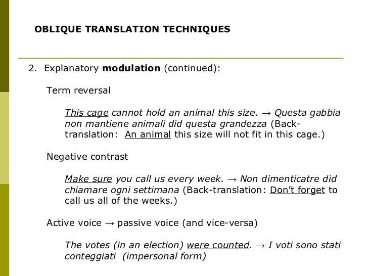 Translation techniques presentation