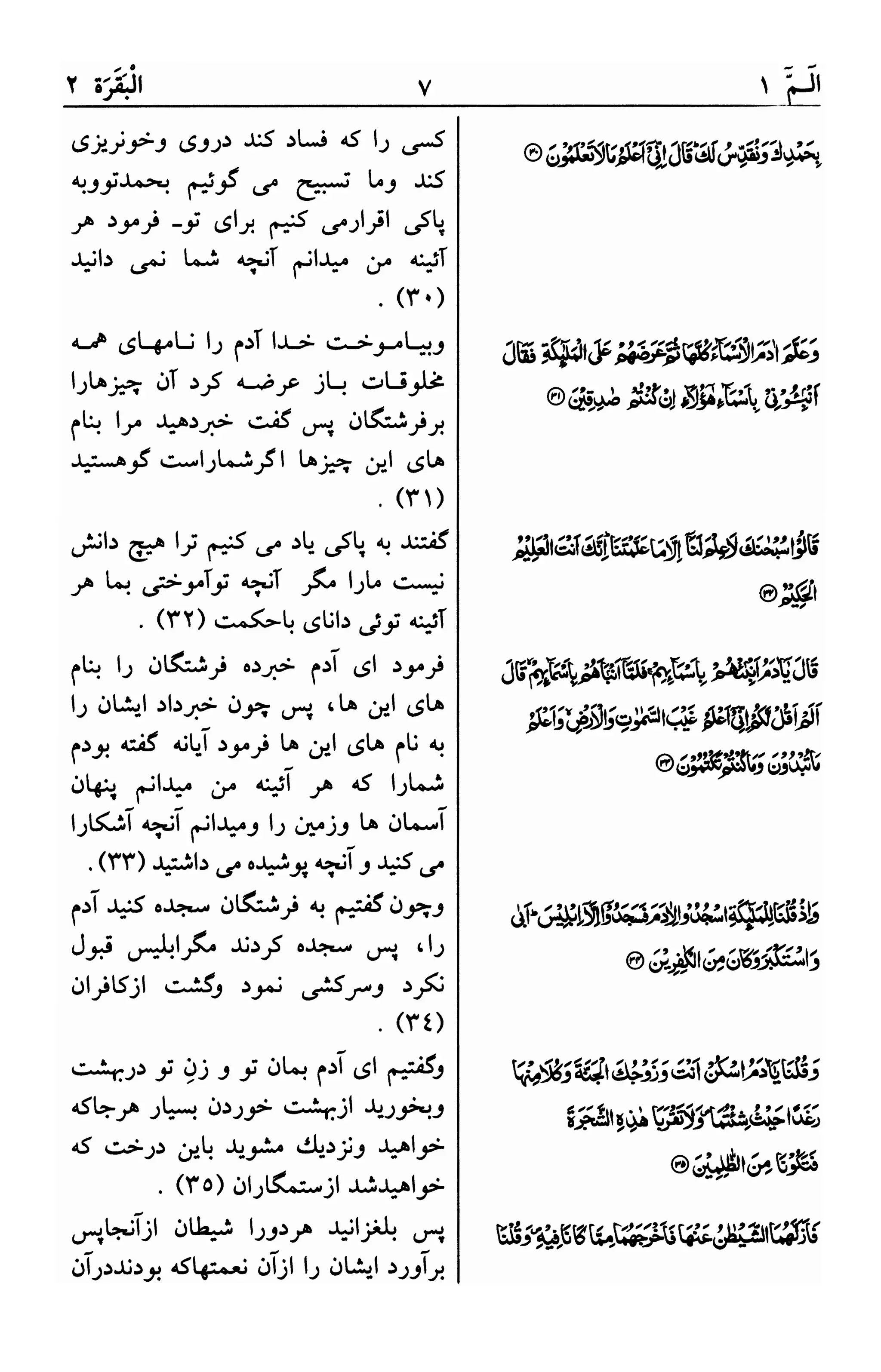 Translation of The Noble Quran In The Farsi / Persian Language | PDF