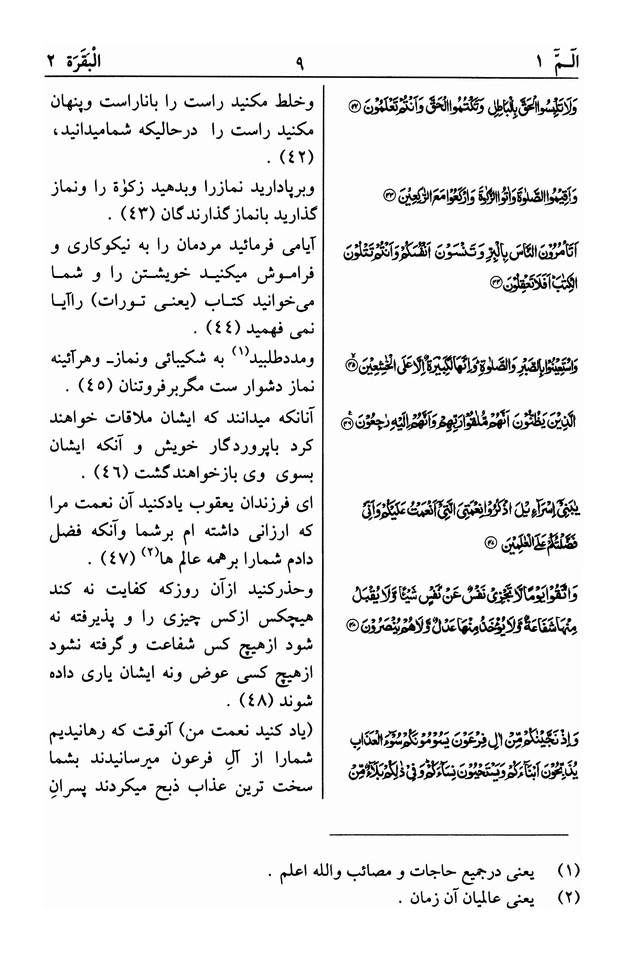 Translation of The Noble Quran In The Farsi / Persian Language | PDF