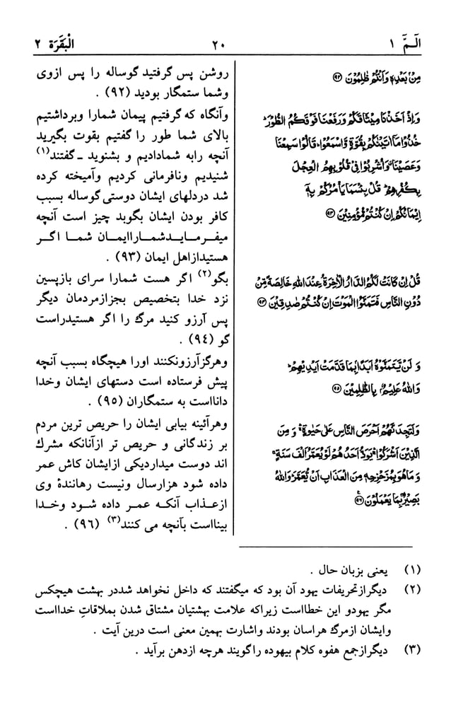 Translation of The Noble Quran In The Farsi / Persian Language | PDF