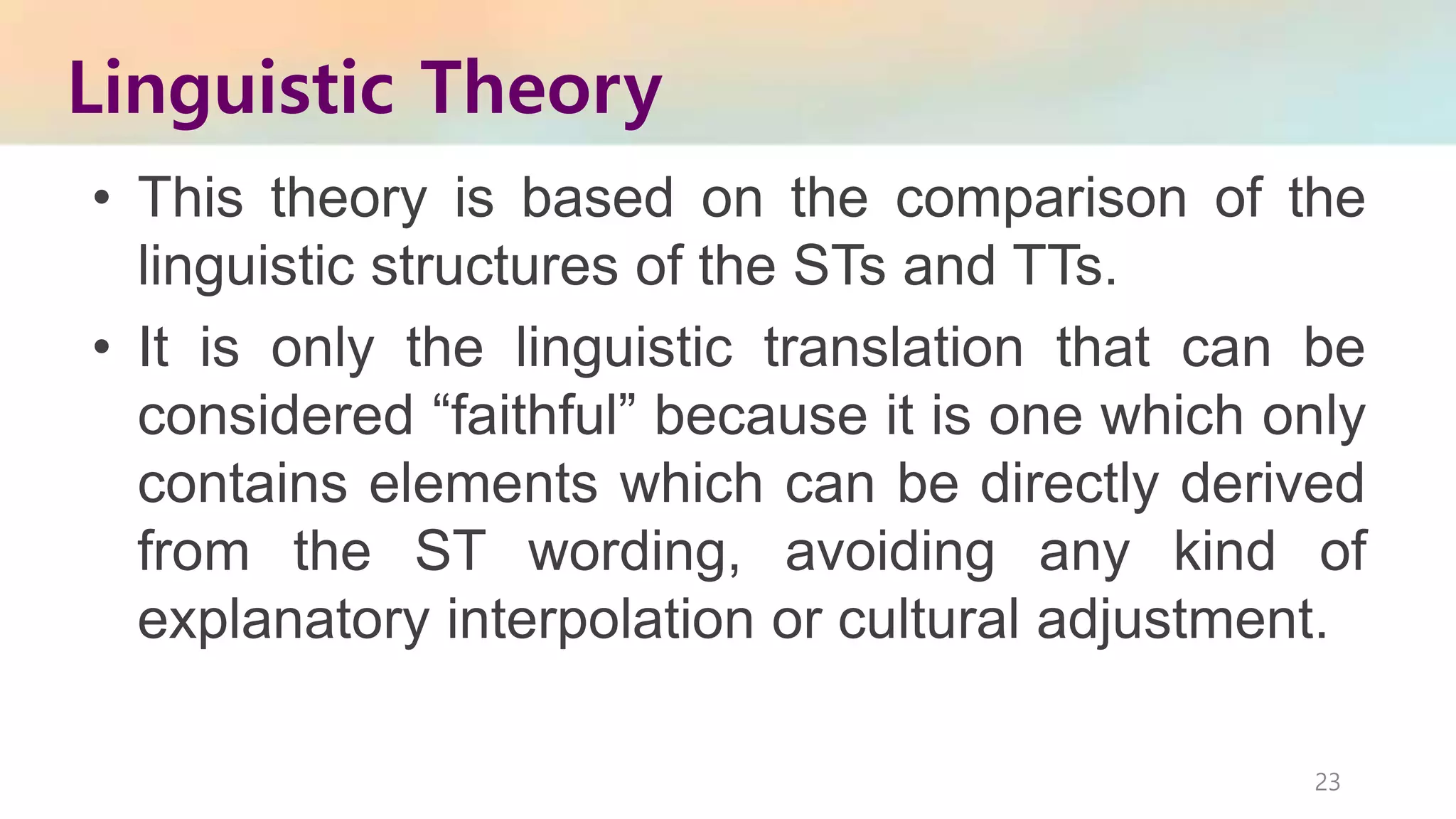 Translation theories | PPTX