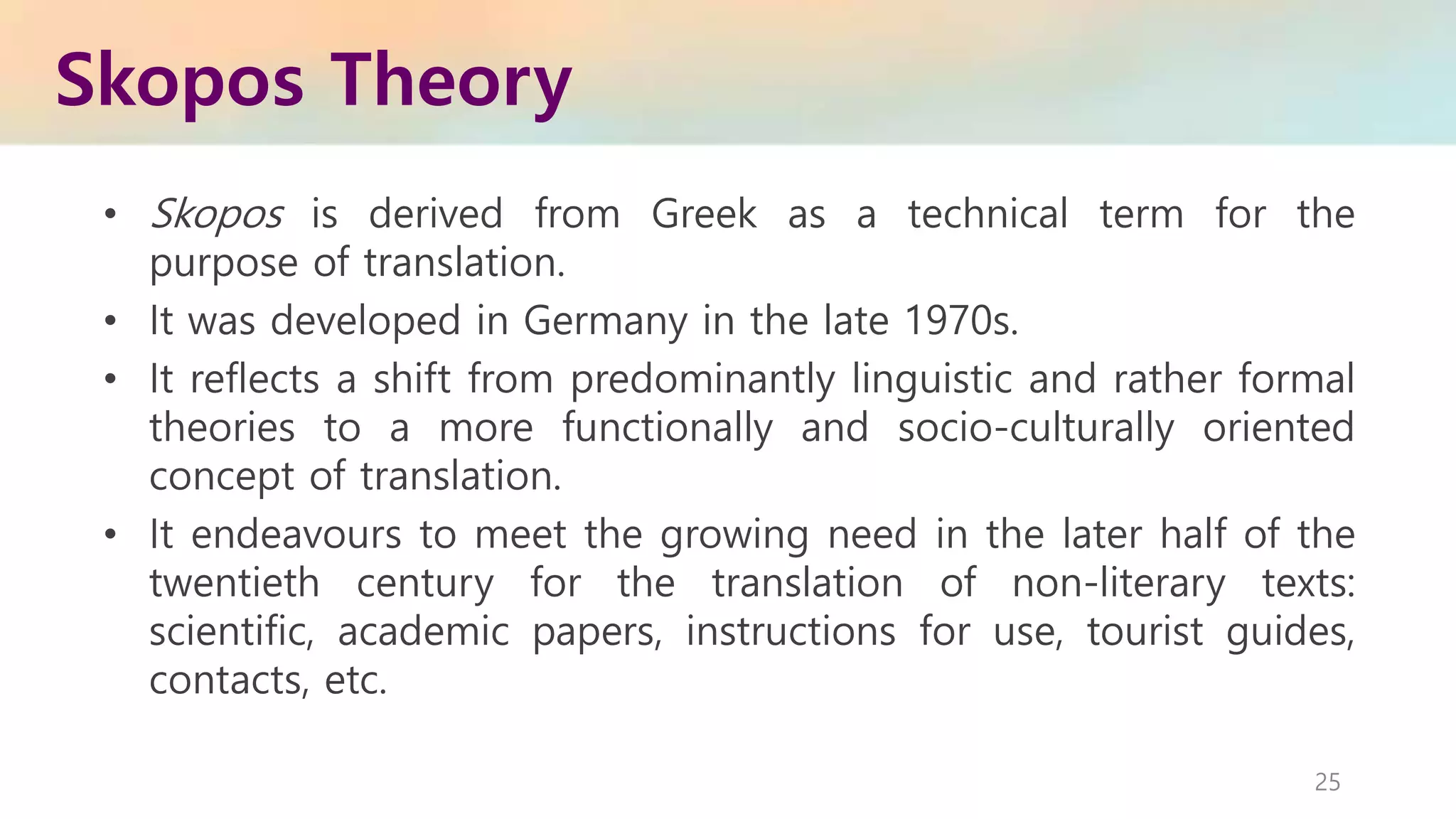 Translation theories | PPTX