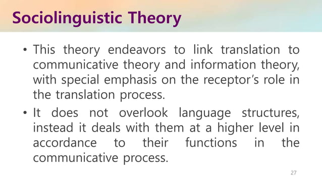 Translation theories | PPTX | Programming Languages | Computing