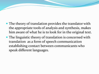 Translation theory | PPTX
