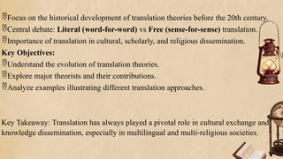 TRANSLATION THEORY BEFORE 20TH CENTURY.pptx