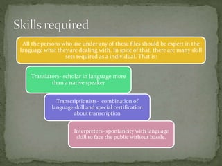 Translation, transcription and interpretation | PPT