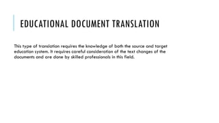 translation, types and methods; translation Studies | PPTX