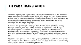 translation, types and methods; translation Studies | PPT