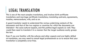 translation, types and methods; translation Studies | PPTX