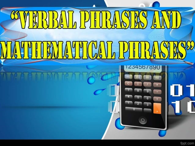 Translationverbalphrasemathematicalphrase lacdemo | PPT