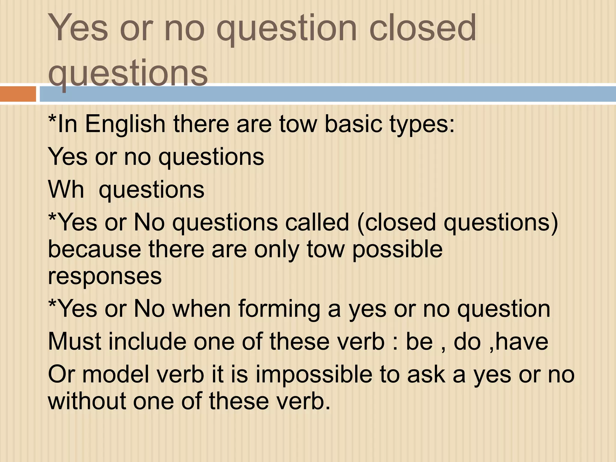 Translation yes or no quistions | PPTX