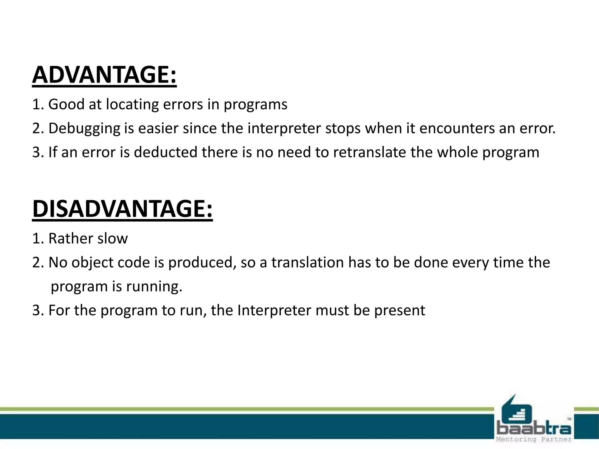 Translators(Compiler, Assembler) and interpreter | PPTX