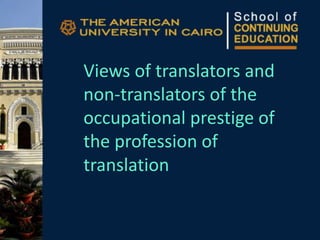 Translators' occupational prestige | PPTX