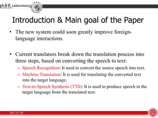Translatotron review | PPT