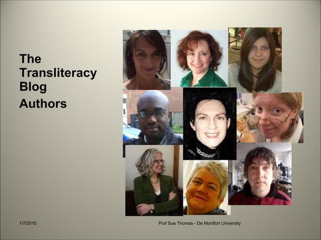Transliteracy Sue Thomas Xi'an (English) | PPT