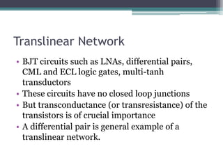 Translnear circuits by Anubhav | PPTX