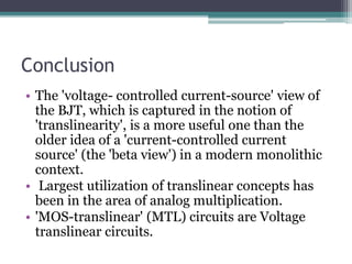 Translnear circuits by Anubhav | PPTX