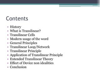 Translnear circuits by Anubhav | PPTX