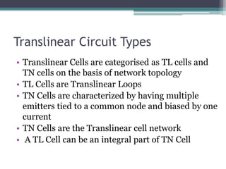 Translnear circuits by Anubhav | PPTX