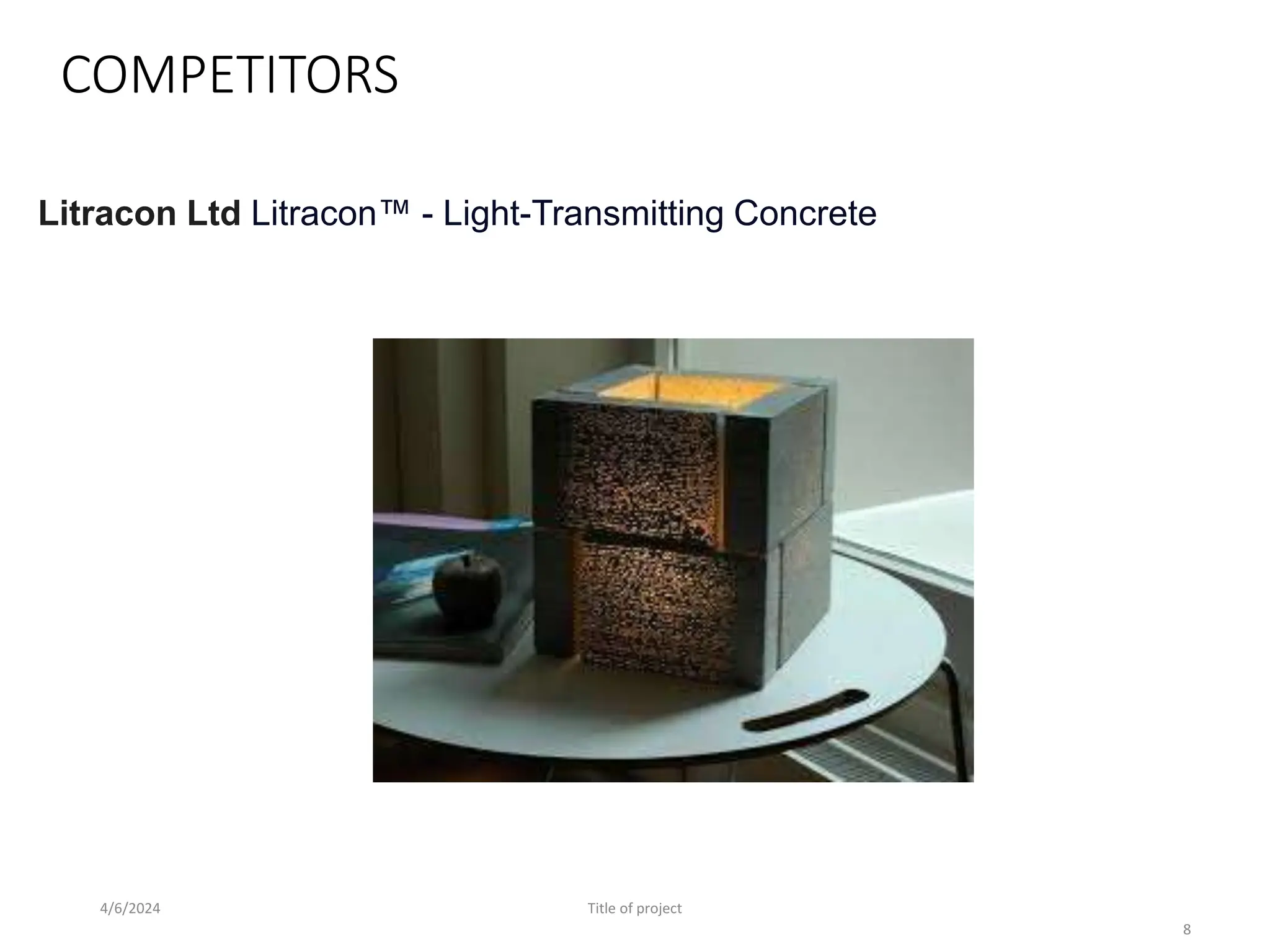 Translucent Concrete structure presentation | PPT