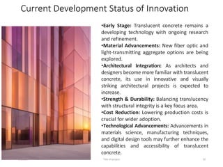 Translucent Concrete structure presentation | PPT