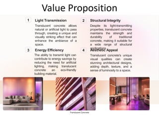 Translucent Concrete structure presentation | PPT