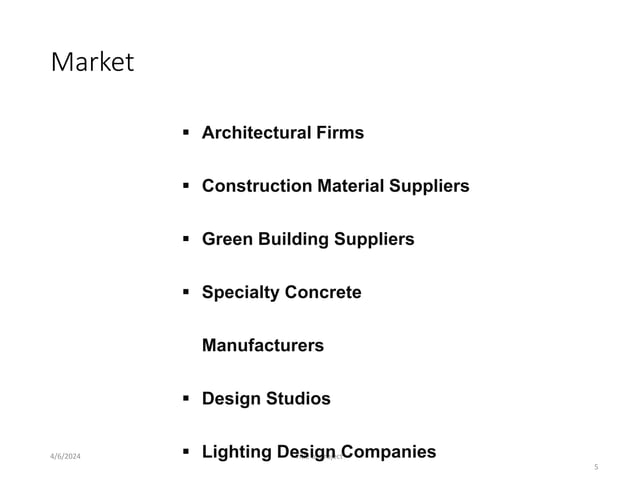 Translucent Concrete structure presentation | PPT