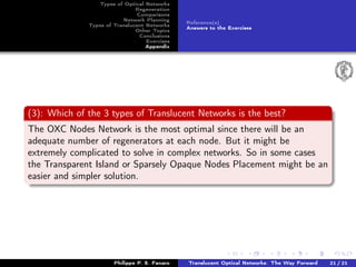 Translucent optical networks the way forward | PDF