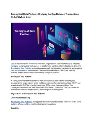 Translytical Data Platform_ Bridging the Gap Between Transactional and Analytical Data.pdf