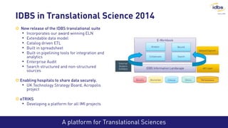 Bio-IT 2014: 'Capturing Value from Collaborative Research with the IDBS ...