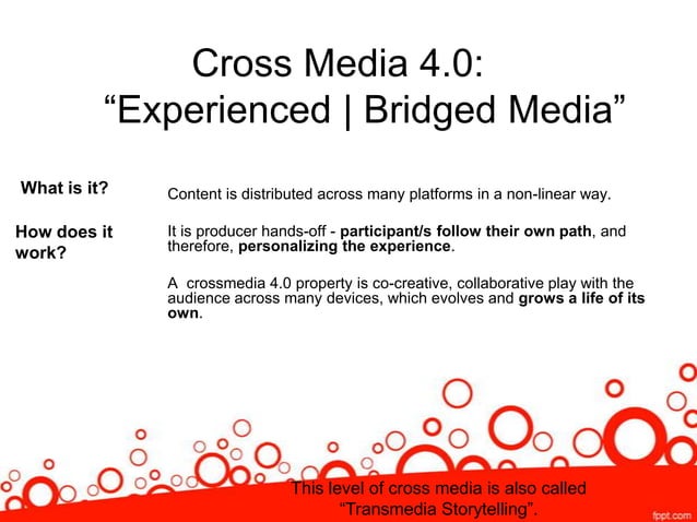 Transmedia Storytelling and Journalism | PPT