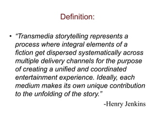 Transmedia Exercise Sample | PPTX