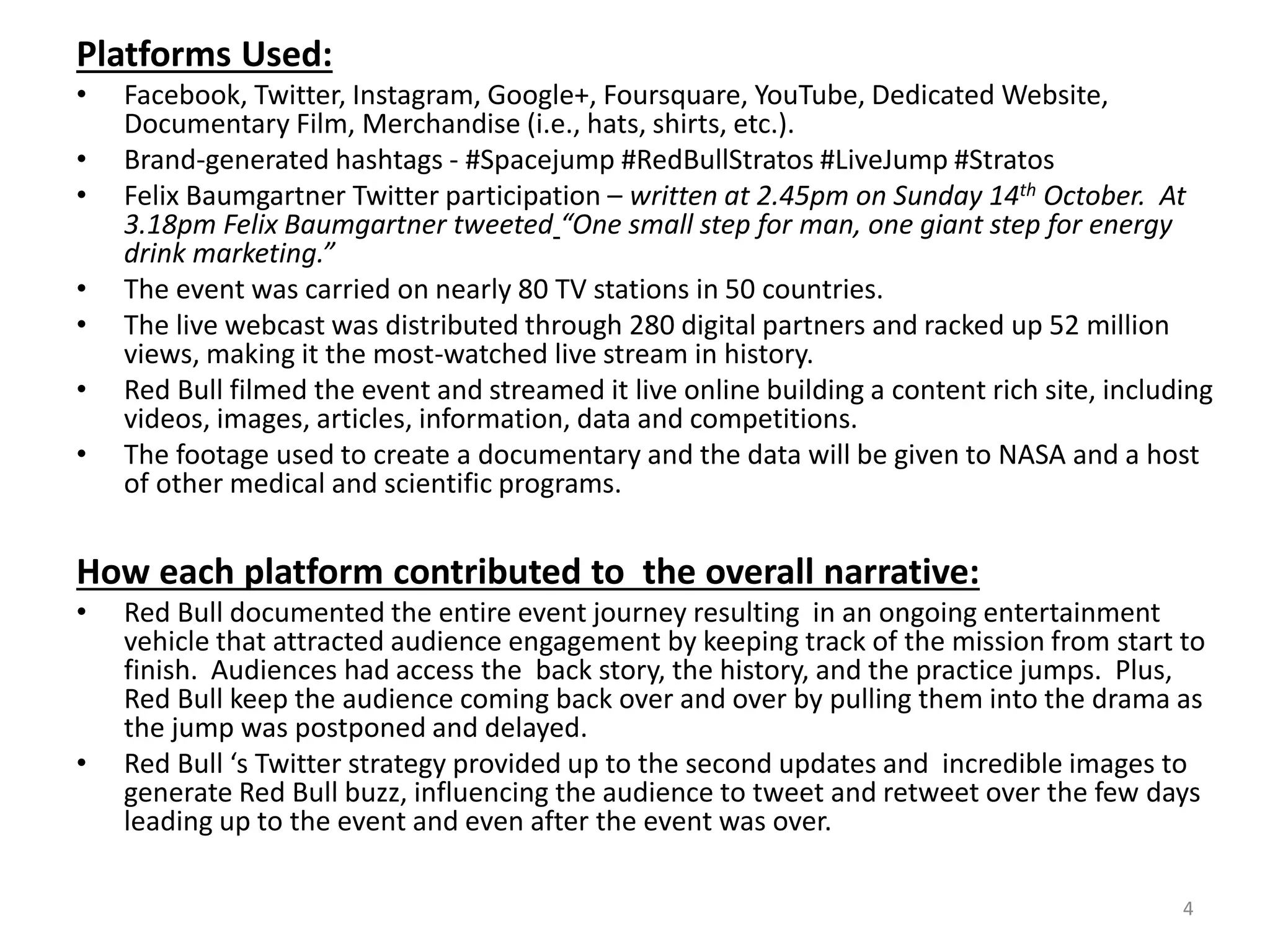 By Corinne Blair - Case Study: Red Bull Stratos - Transmedia Marketing Through Storytelling. UCI ...