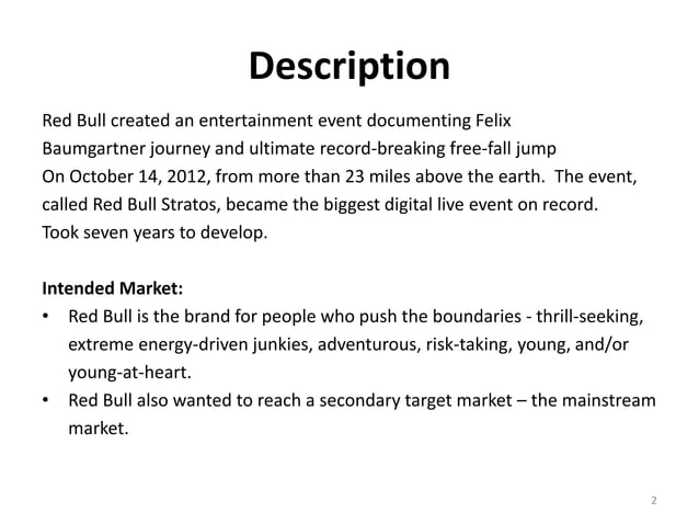 By Corinne Blair - Case Study: Red Bull Stratos - Transmedia Marketing Through Storytelling. UCI ...
