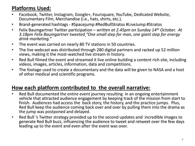 By Corinne Blair - Case Study: Red Bull Stratos - Transmedia Marketing Through Storytelling. UCI ...