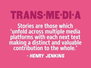 The Art of Transmedia Storytelling - Building Storyworlds across ...