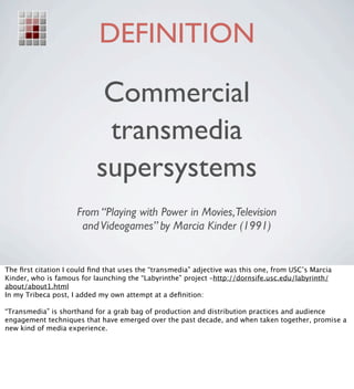 Transmedia sorting hat | PDF