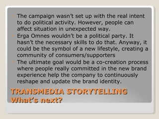 Transmedia storytelling | PPT