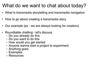 Transmedia storytelling - some basics | PPT