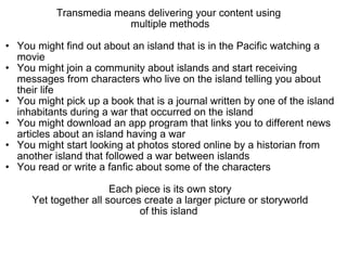 Transmedia storytelling - some basics | PPT