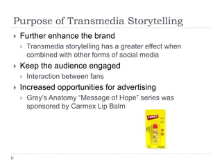 Transmedia storytelling | PPTX