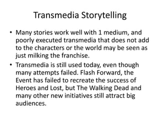 Transmedia storytelling | PPTX