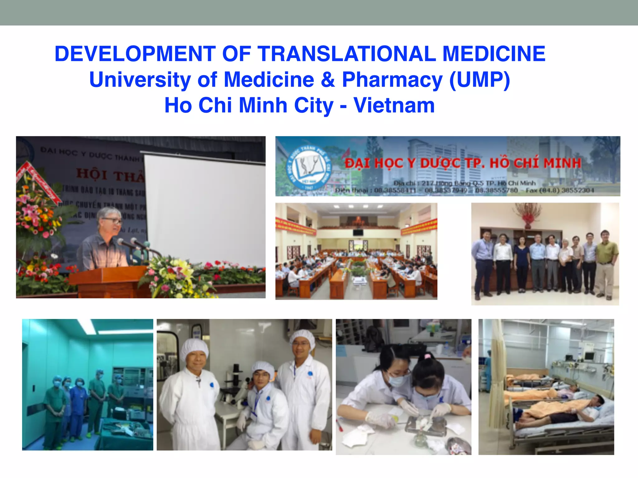 Development of Translational Medicine at Univ. of Medicine & Pharmacy ...