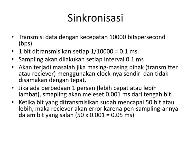 Transmisi asynchronous dan synchronous | PPT